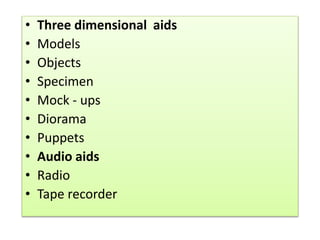 Teaching aids in science | PPTX