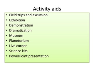 Teaching aids in science | PPTX
