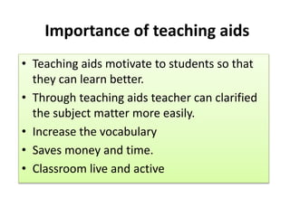 Teaching aids in science | PPTX