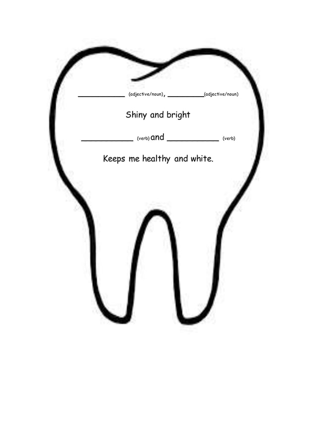 Tooth poem template - Year 5 | PDF