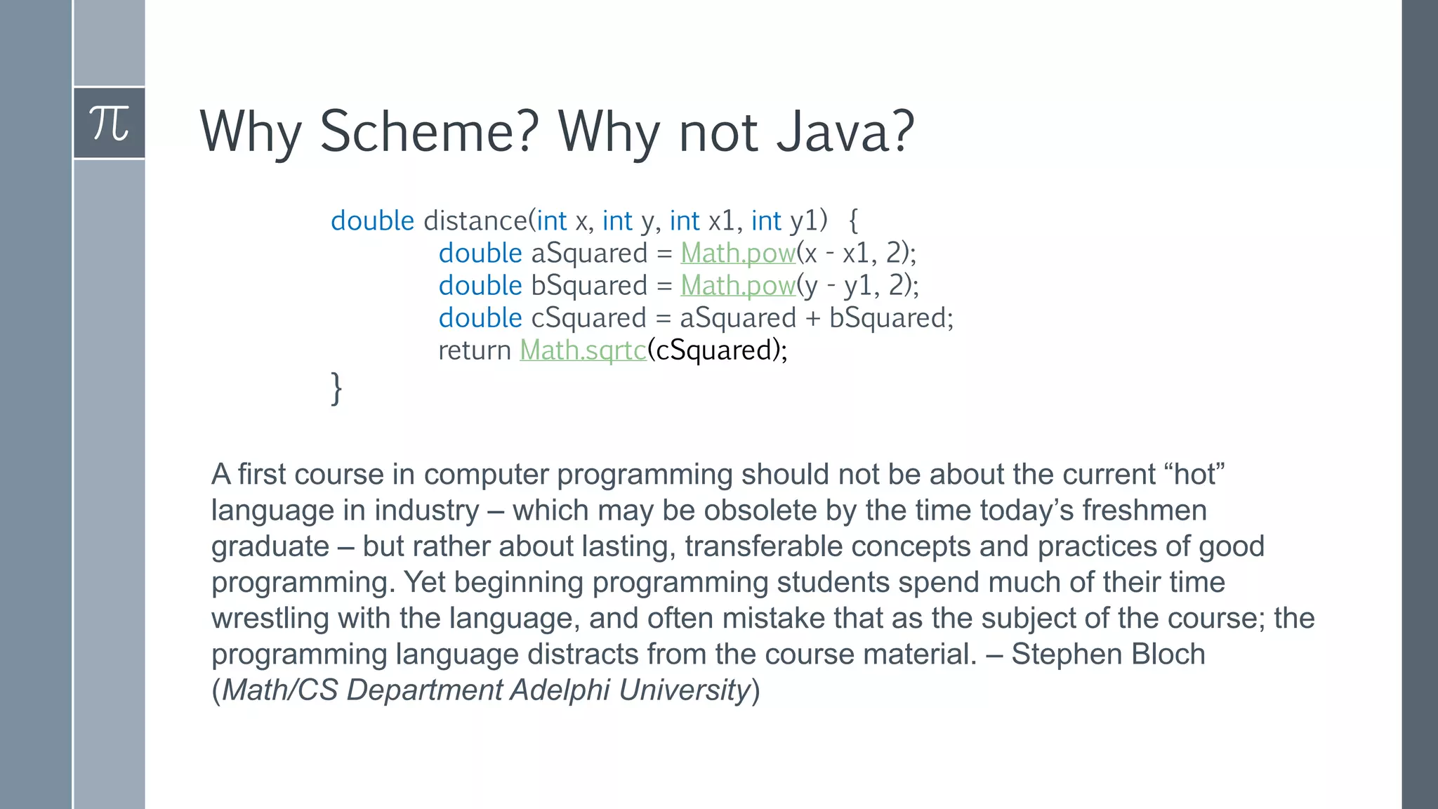 Teaching algebra through functional programming | PPT