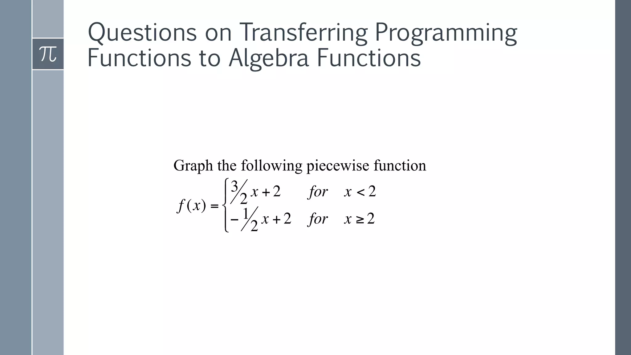 Teaching algebra through functional programming | PPT