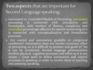 Teaching and assessing speaking | PPTX