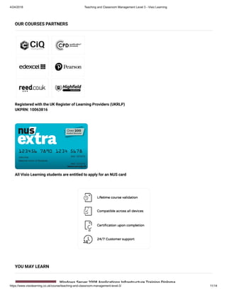 Teaching and classroom management level 3 | visio learning | PDF ...