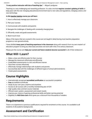 Teaching and classroom management level 3 | visio learning | PDF ...