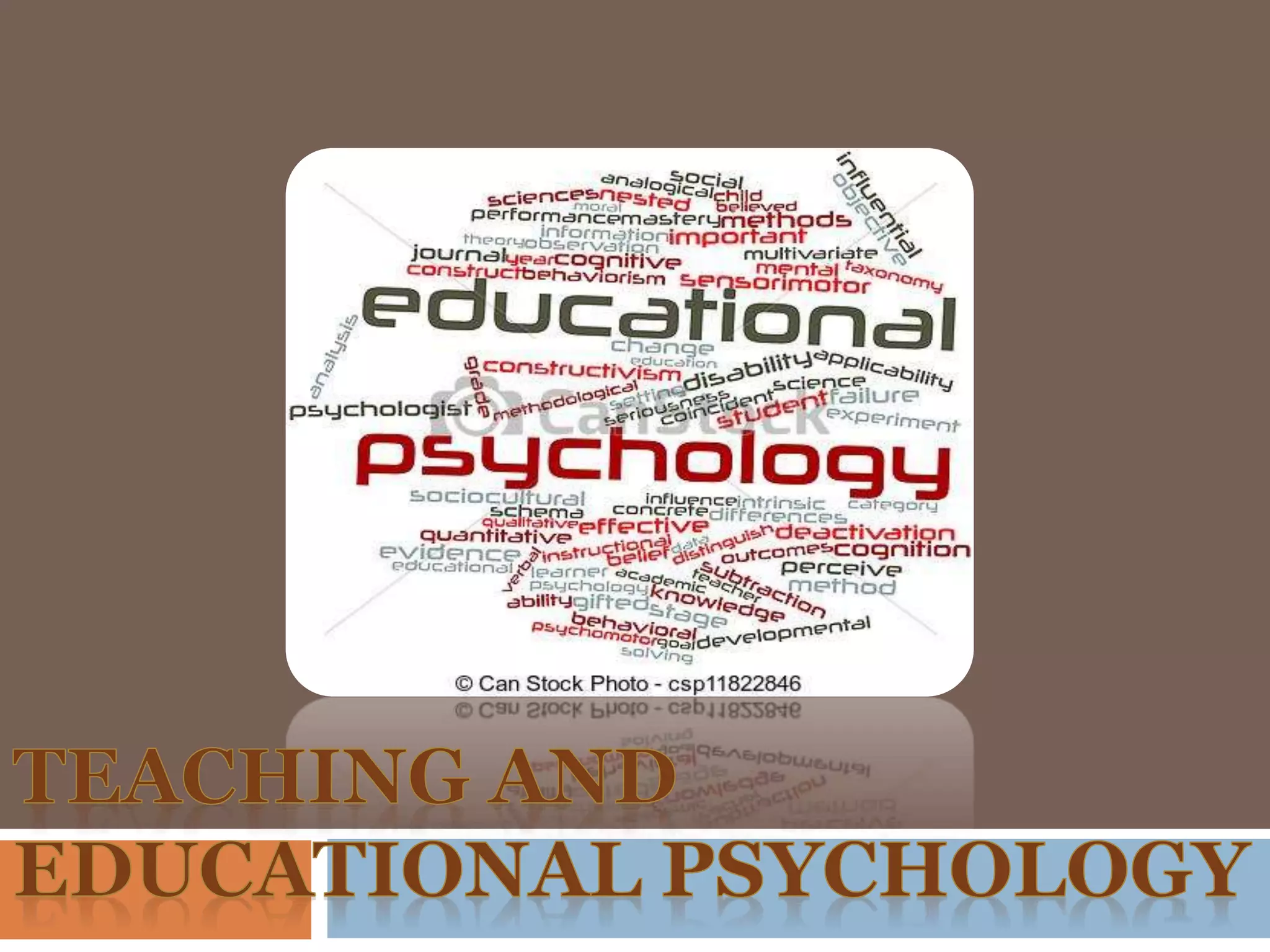 Teaching and educational psychology | PPT