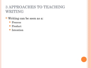 Teaching and elaborating teaching materials for writing | PPT | Education