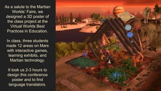 Teaching and interacting in virtual worlds | PPT