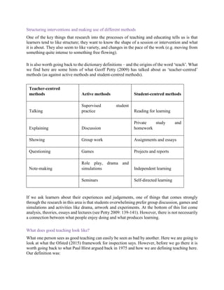 Teaching and its basic elements | PDF