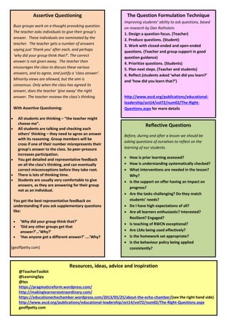 Teaching and learning briefing questioning | PDF