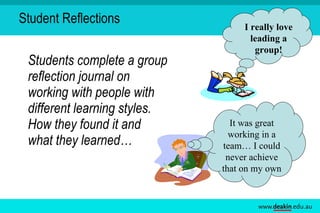 Understanding learning styles to enhance the experience of being a ...