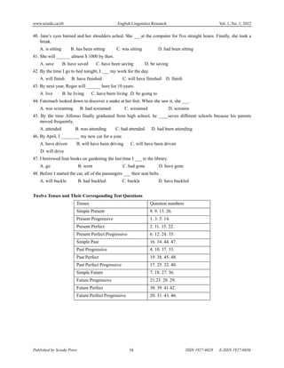 Teaching and learning english verb tenses | PDF