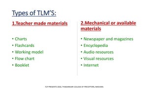 TEACHING AND LEARNING MATERIALS | PPTX