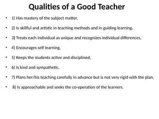 Teaching and Learning Process.ppt for nursesx | PPTX
