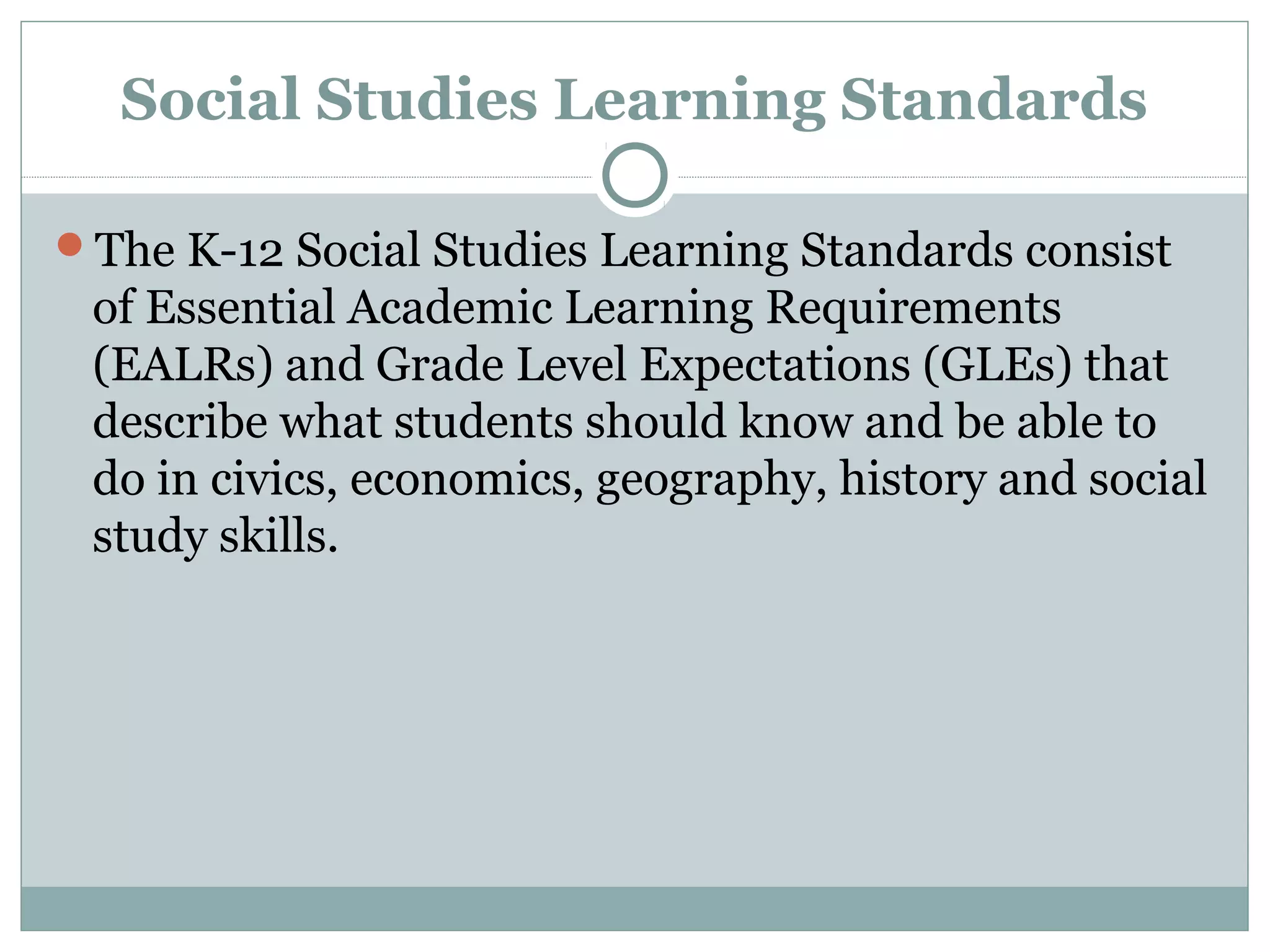 Teaching and Learning Social Studies | PPT