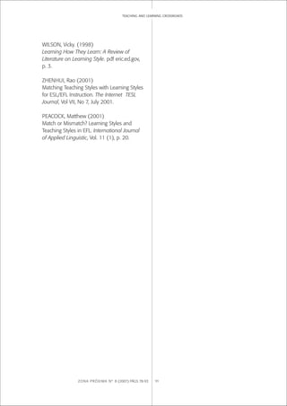 Teaching and learning styles zona proxima | PDF | Educational ...