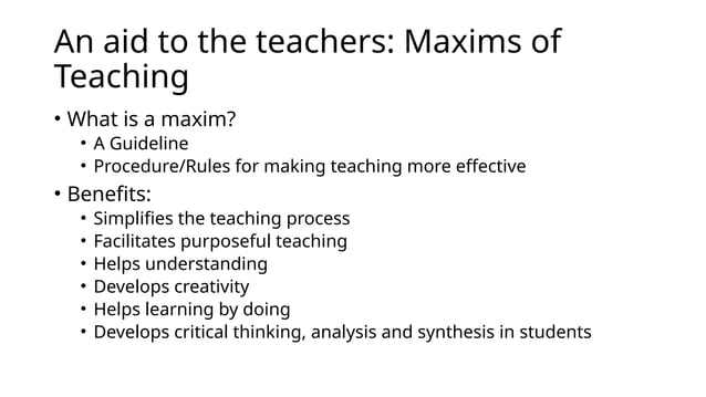 Understanding the theory of teaching and learning | PPT