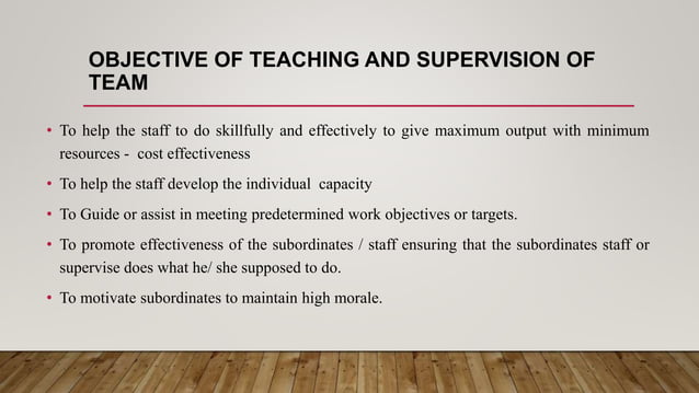 Teaching and supervision of health team members | PPTX | Eldercare ...