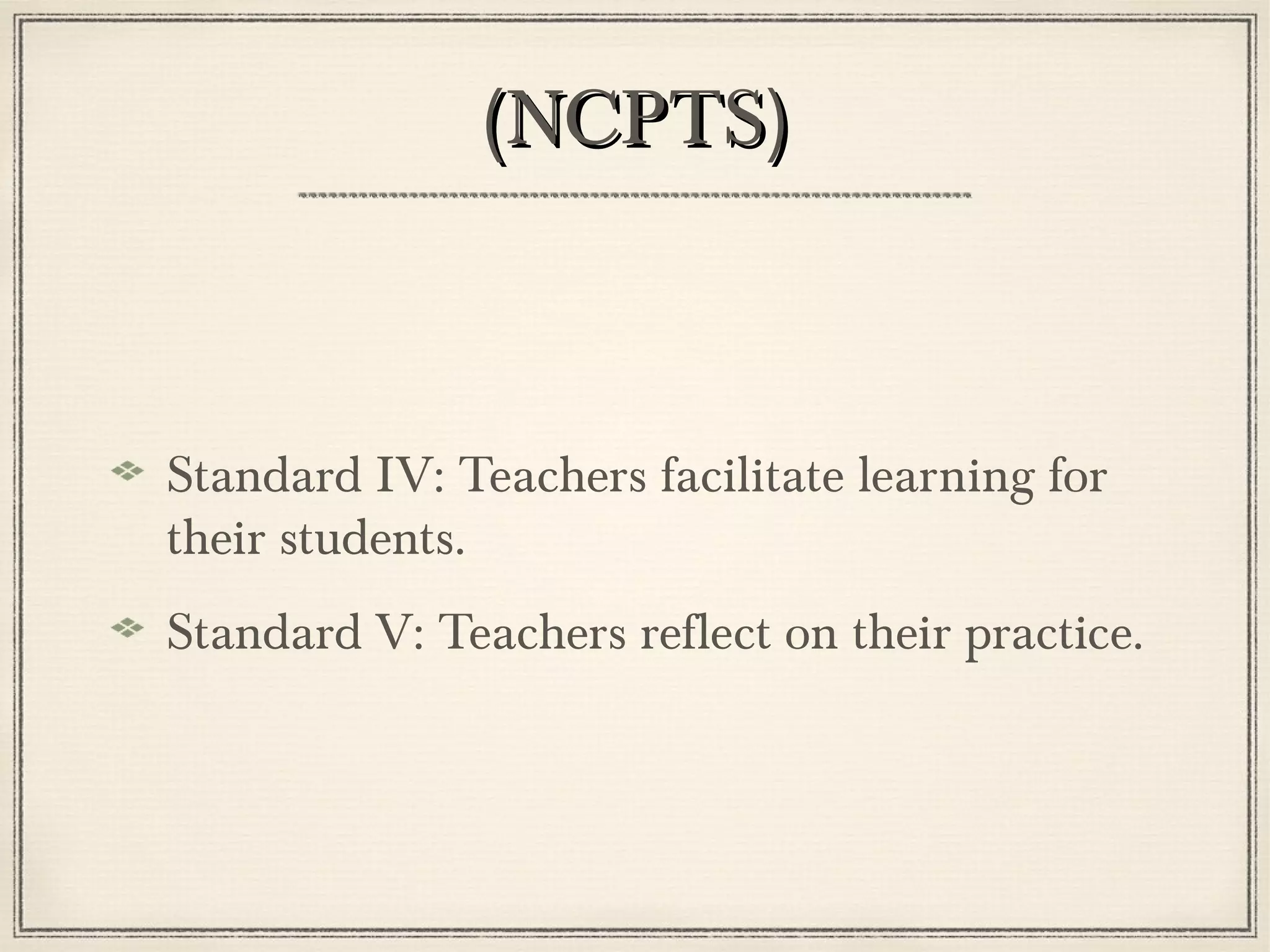 Teaching and technology standards ppt | PPT