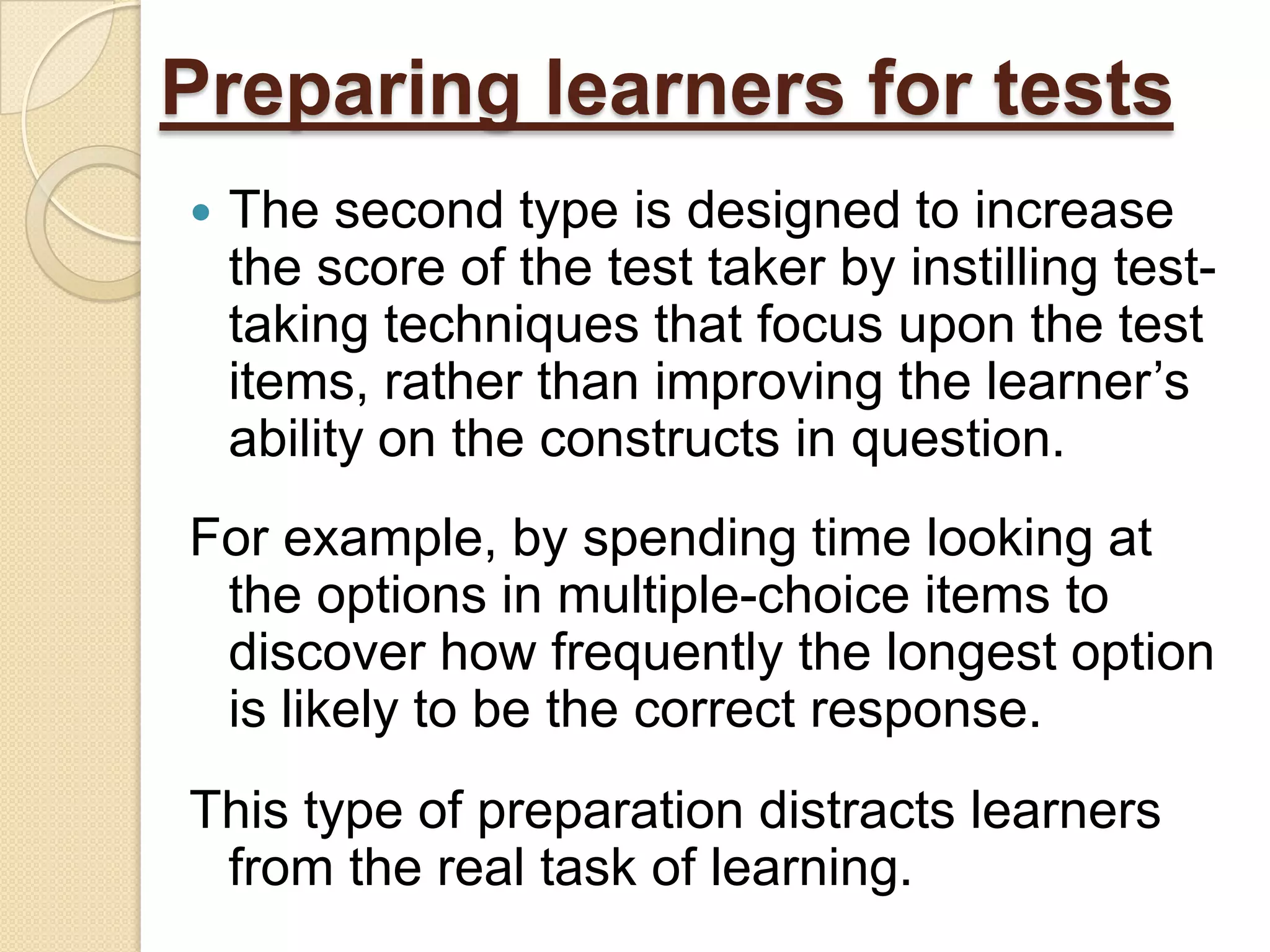 Teaching and testing | PPTX