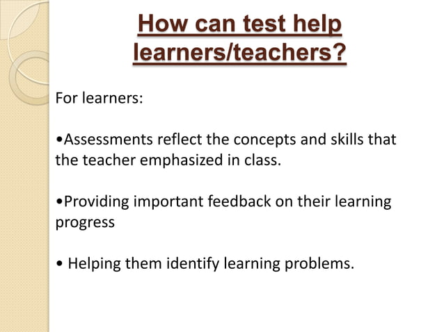 Teaching and testing | PPTX