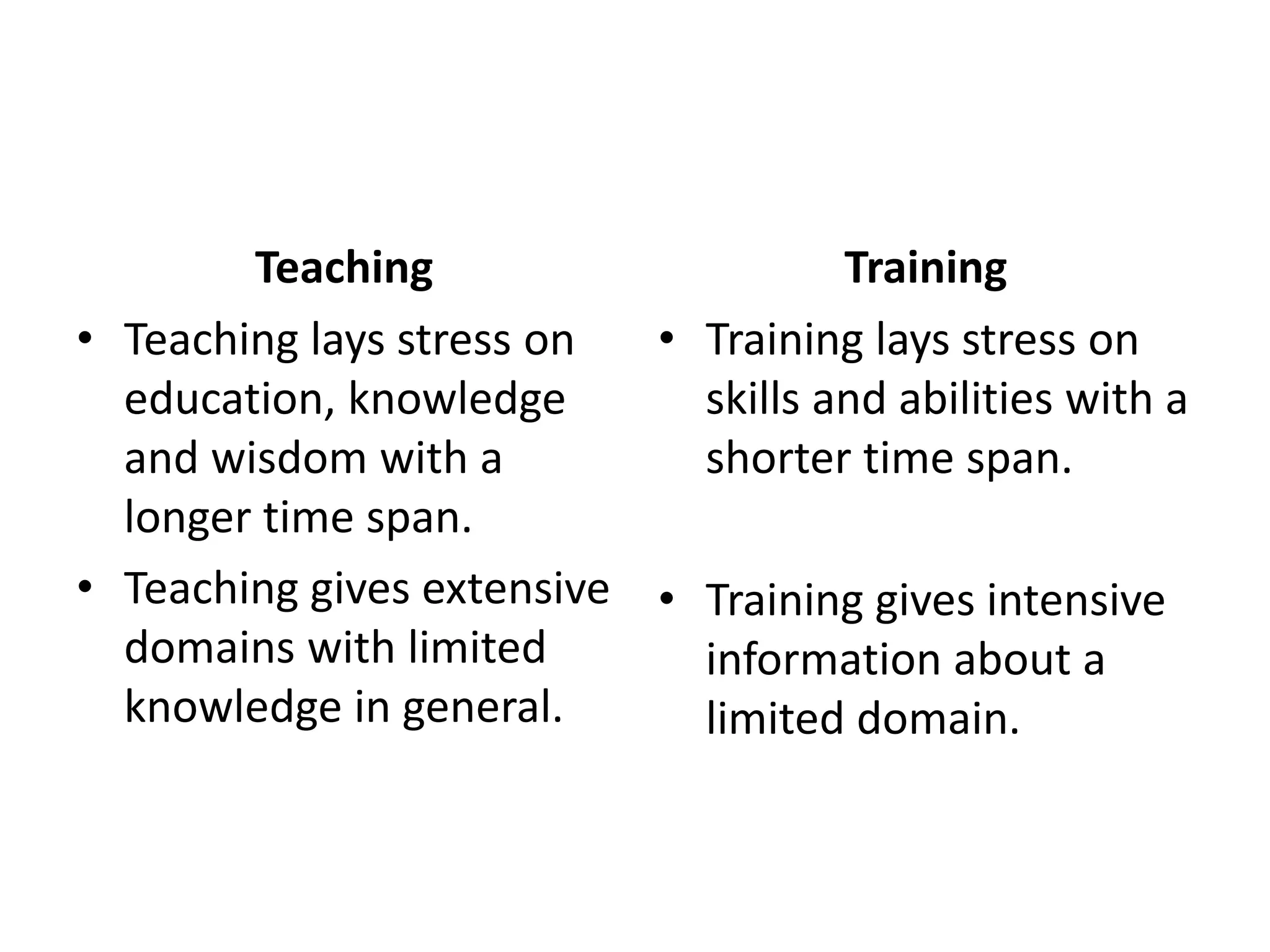 Teaching and training | PPTX