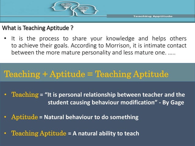PPT on Teaching aptitude | PPTX | Educational Assessment | Education