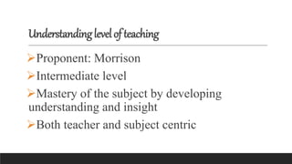 Teaching aptitude-Class 1-Levels of learning.pptx | Educational Assessment | Education