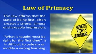 Teaching aptitude-Class 3 -Laws of learning..contin..pptx