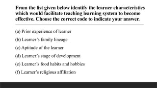 Teaching aptitude-Class 3 -Laws of learning..contin..pptx