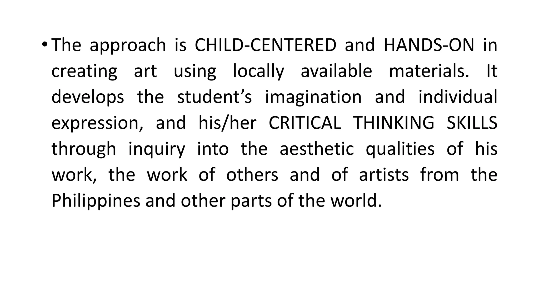 Teaching arts in elementary | PPTX