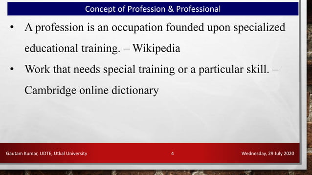 Teaching as a profession | PPTX | Education