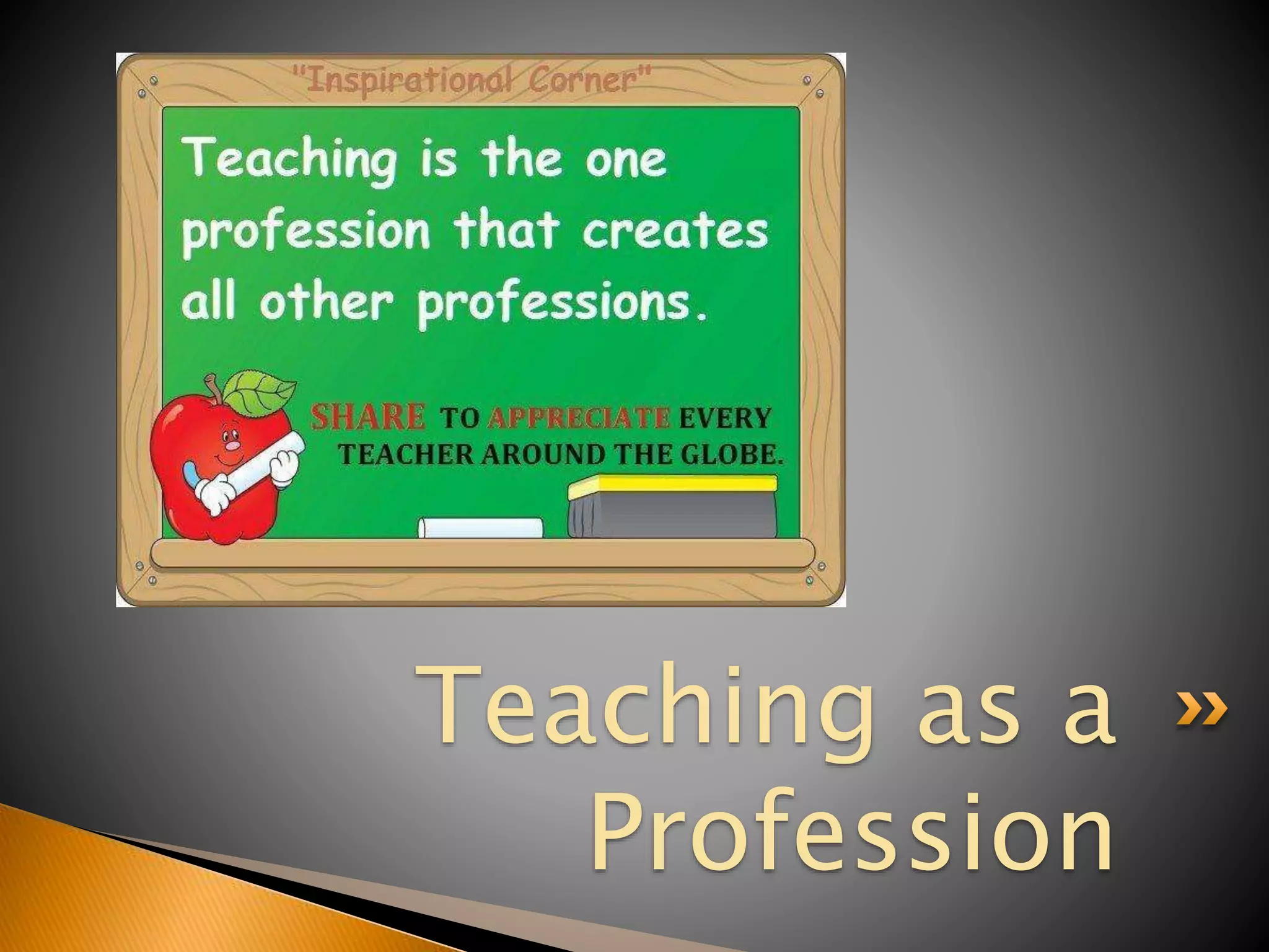 Teaching as a Vocation, Mission and Profession | PPTX