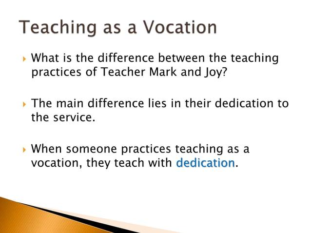 Teaching as a Vocation, Mission and Profession | PPTX | Professional ...