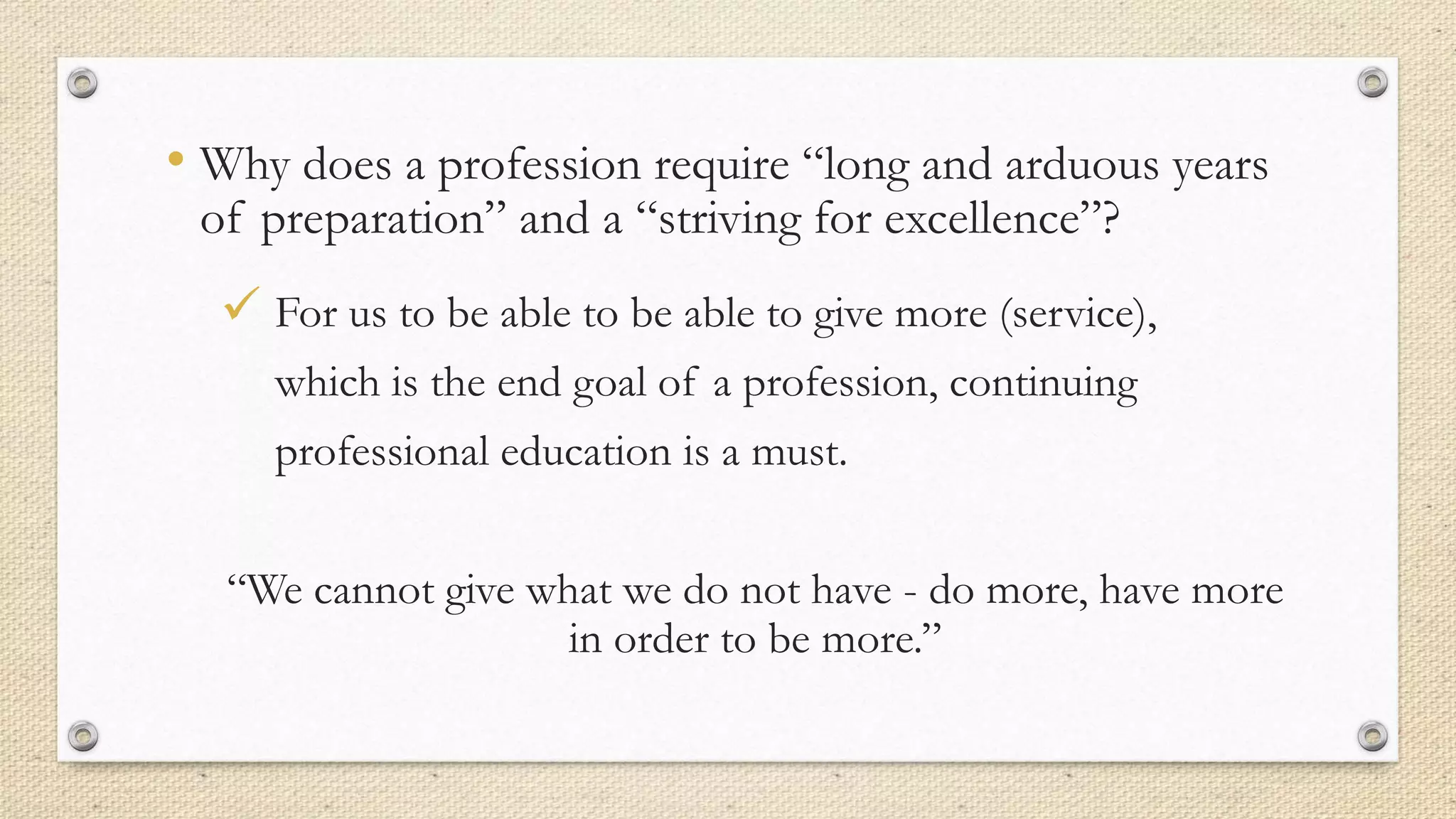 Teaching as your vocation, mission and profession | PPTX