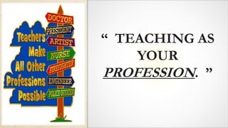 Teaching as your vocation, mission and profession | PPTX