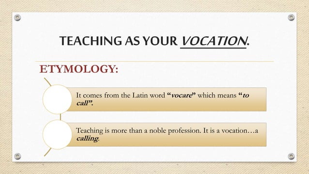 Teaching as your vocation, mission and profession | PPTX | Professional ...