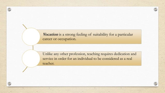 Teaching as your vocation, mission and profession | PPTX | Professional ...