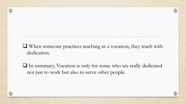 Teaching as your vocation, mission and profession | PPTX | Professional ...