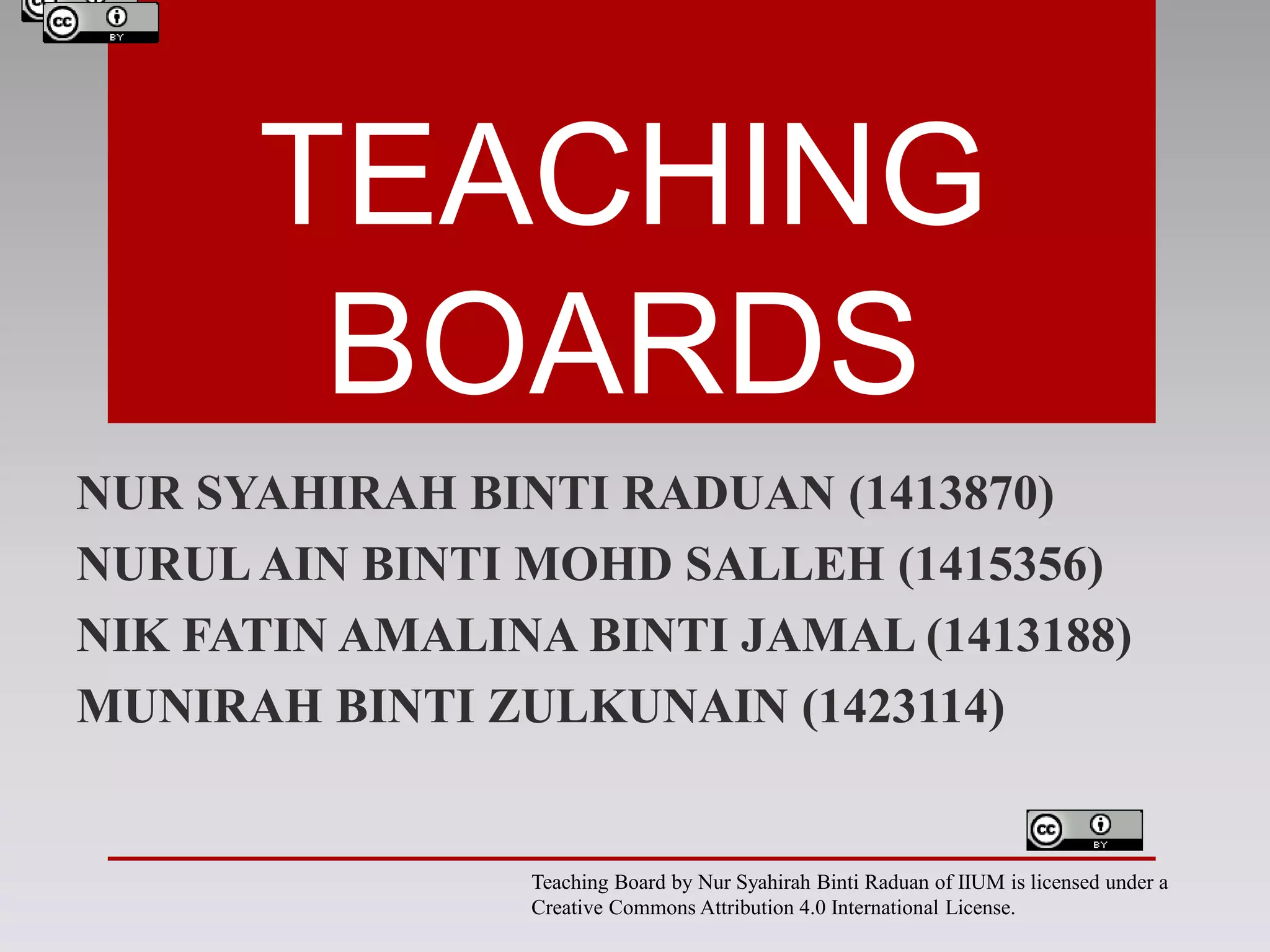 Teaching boards | PPTX