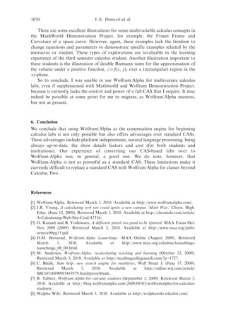 Teaching calculus with Wolfram Alpha | PDF