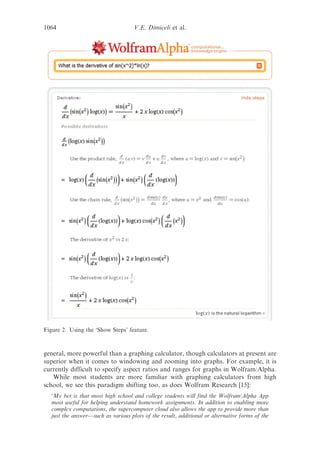 Teaching calculus with Wolfram Alpha | PDF