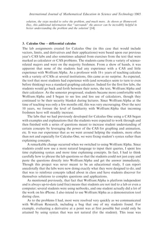 Teaching calculus with Wolfram Alpha | PDF