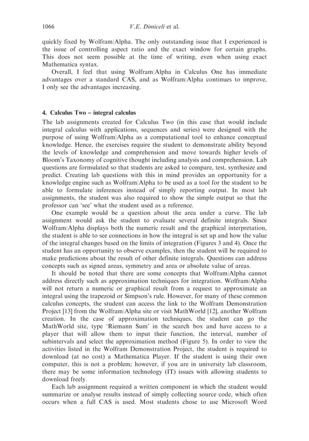 Teaching calculus with Wolfram Alpha | PDF