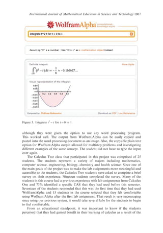 Teaching calculus with Wolfram Alpha | PDF