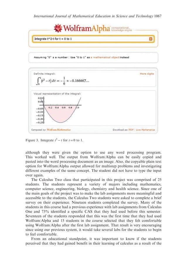Teaching calculus with Wolfram Alpha | PDF
