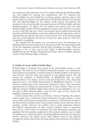 Teaching calculus with Wolfram Alpha | PDF