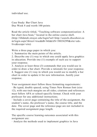 Teaching Case Teaching Software Componentization .docx | Programming Languages | Computing