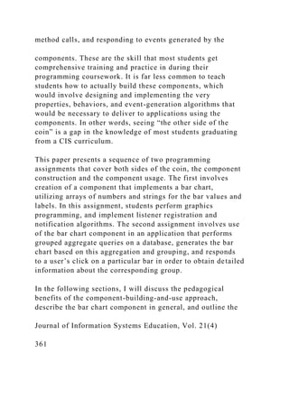 Teaching Case Teaching Software Componentization .docx | Programming Languages | Computing