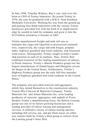 Teaching caseThe SOX compliance journey at TrinityIndu.docx